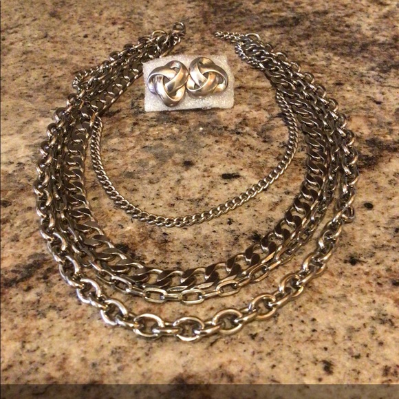 Vintage Modern | Jewelry | Modernist Multi Chains Strands ...